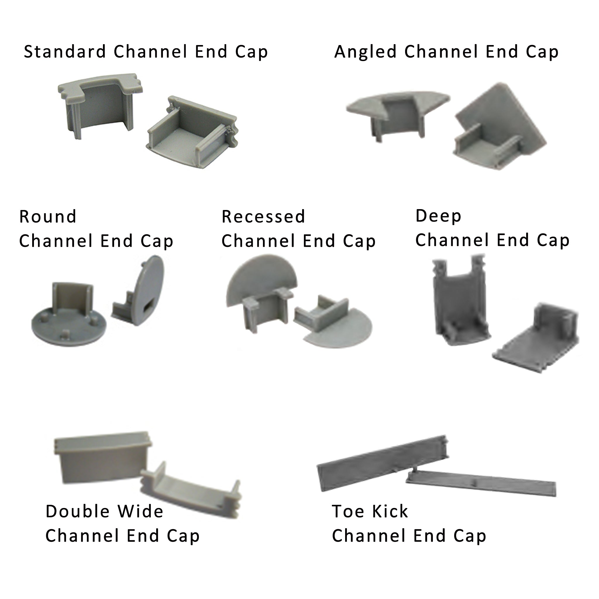 LED Light Tape - Channel End Caps | Display Supply & Lighting, Inc.