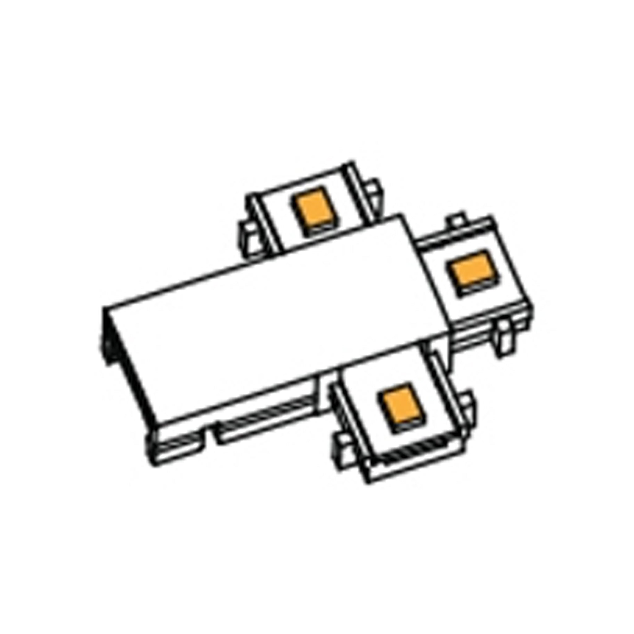 Micro Profile LED Lighting Fixture 4-way T Connector