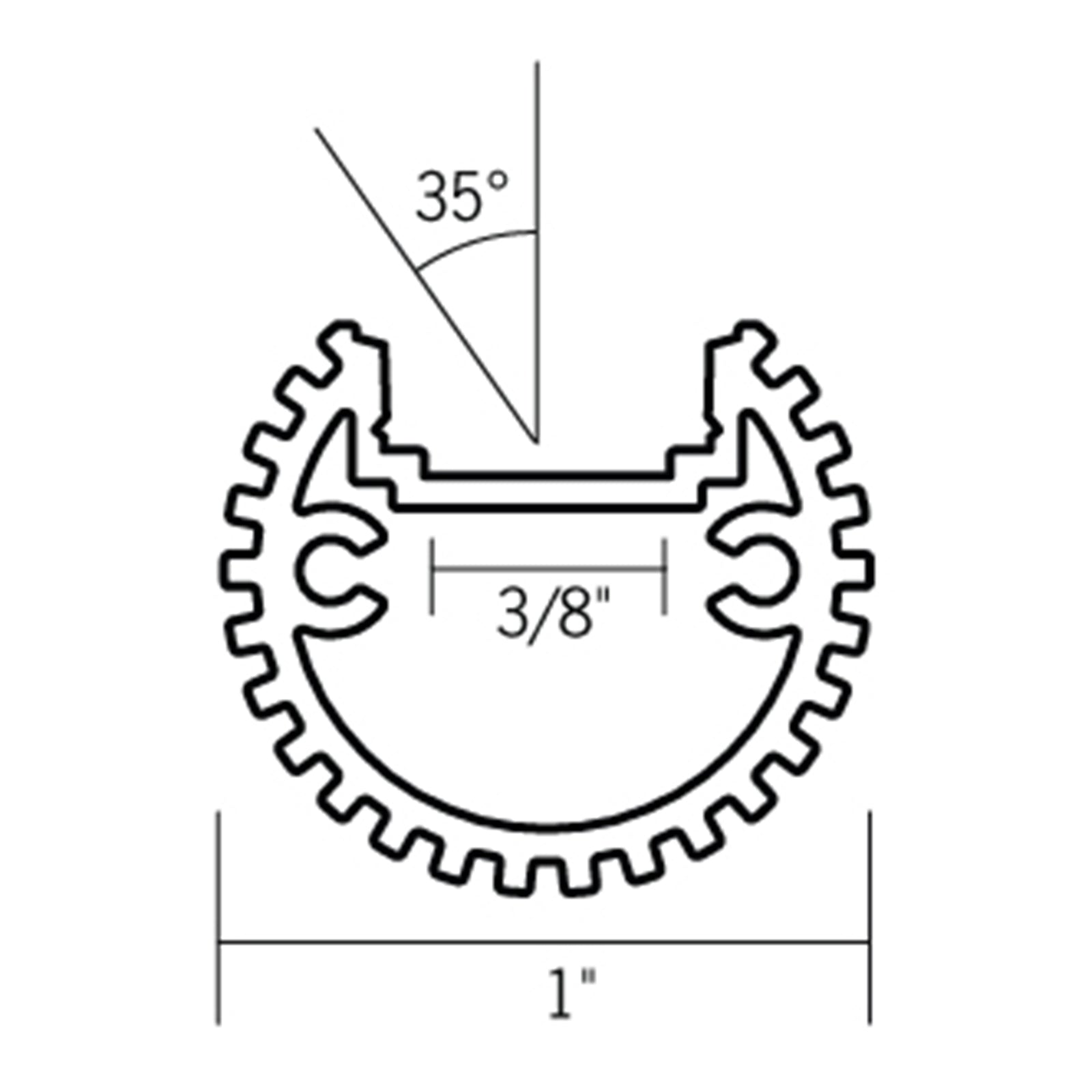 Round Aluminum Mounting Channel | LED Tape Mounting Accessory
